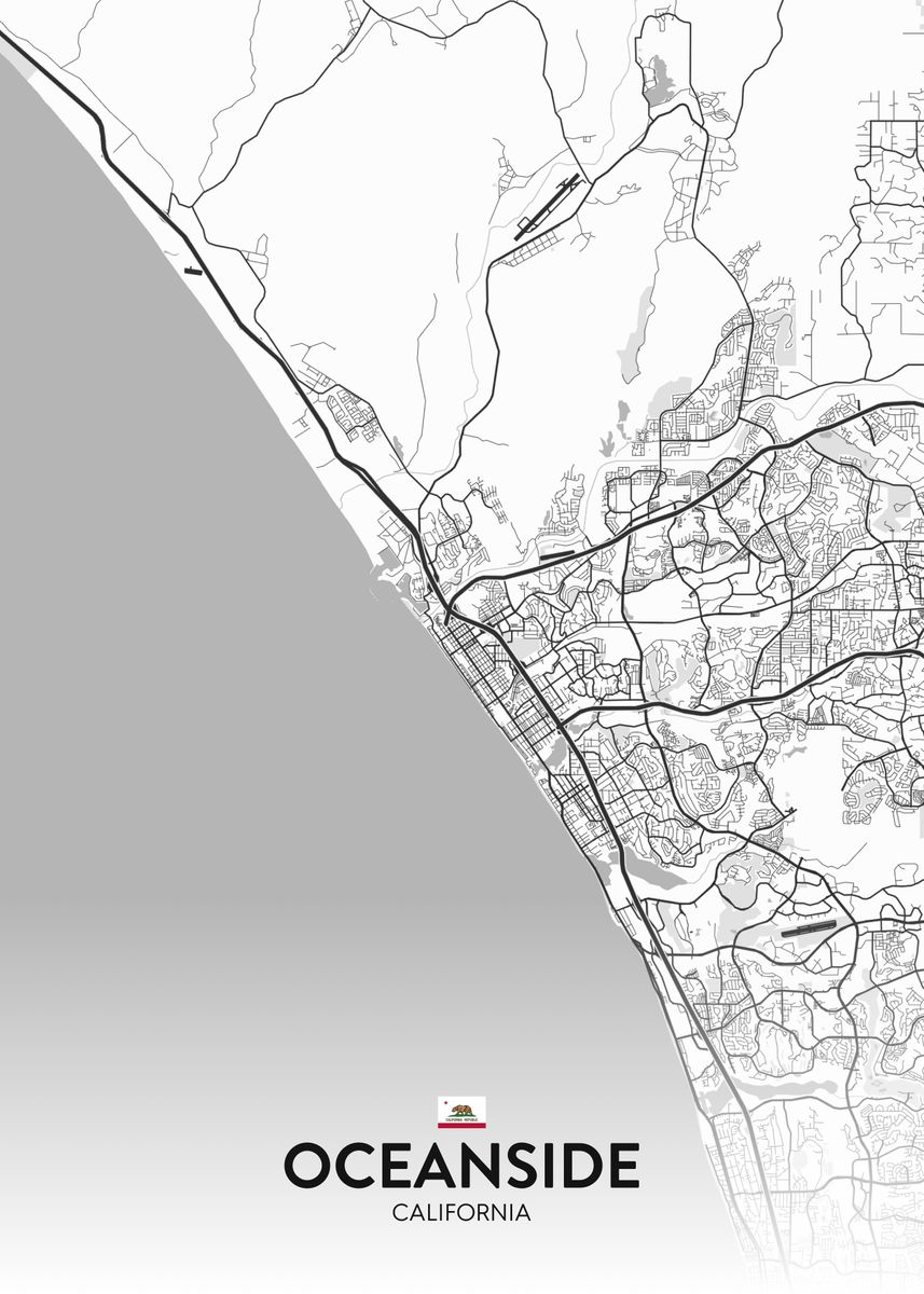 'Oceanside CA' Poster by IMR Designs | Displate