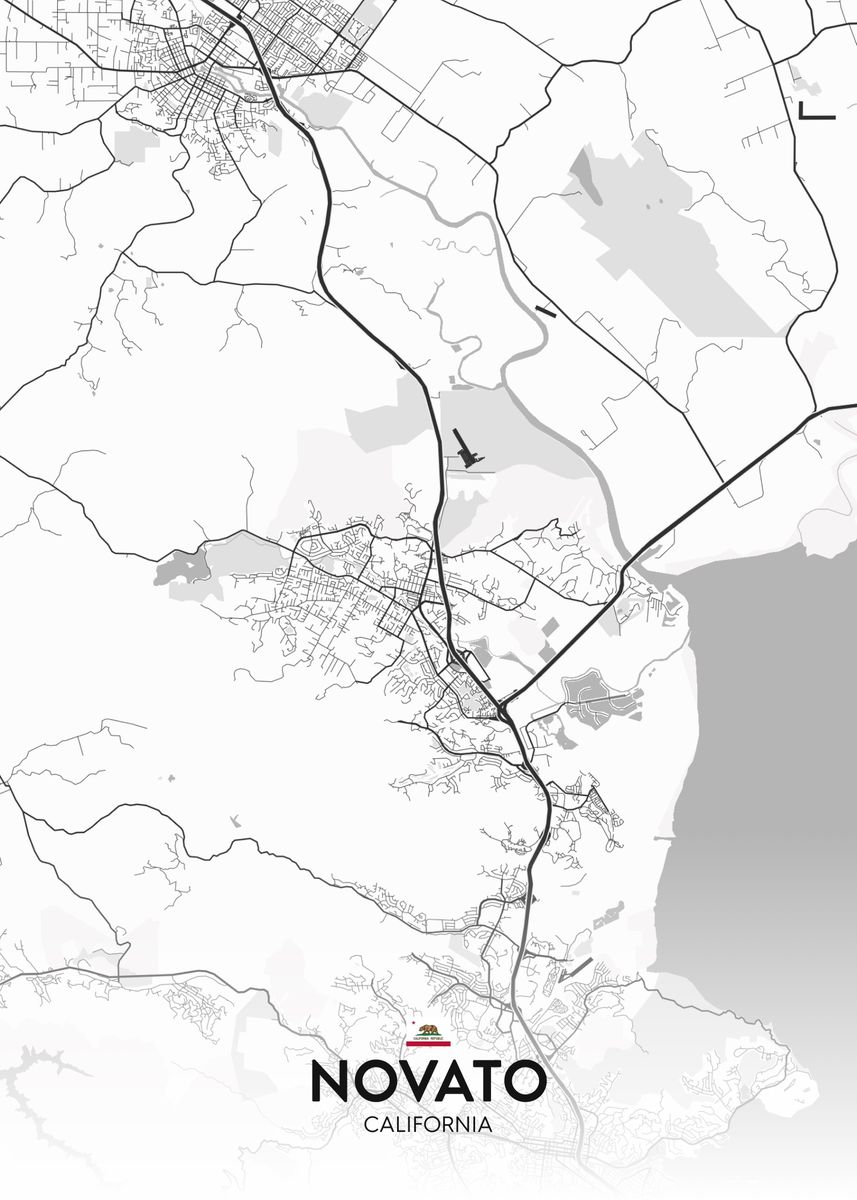 'Novato CA' Poster, picture, metal print, paint by IMR Designs | Displate