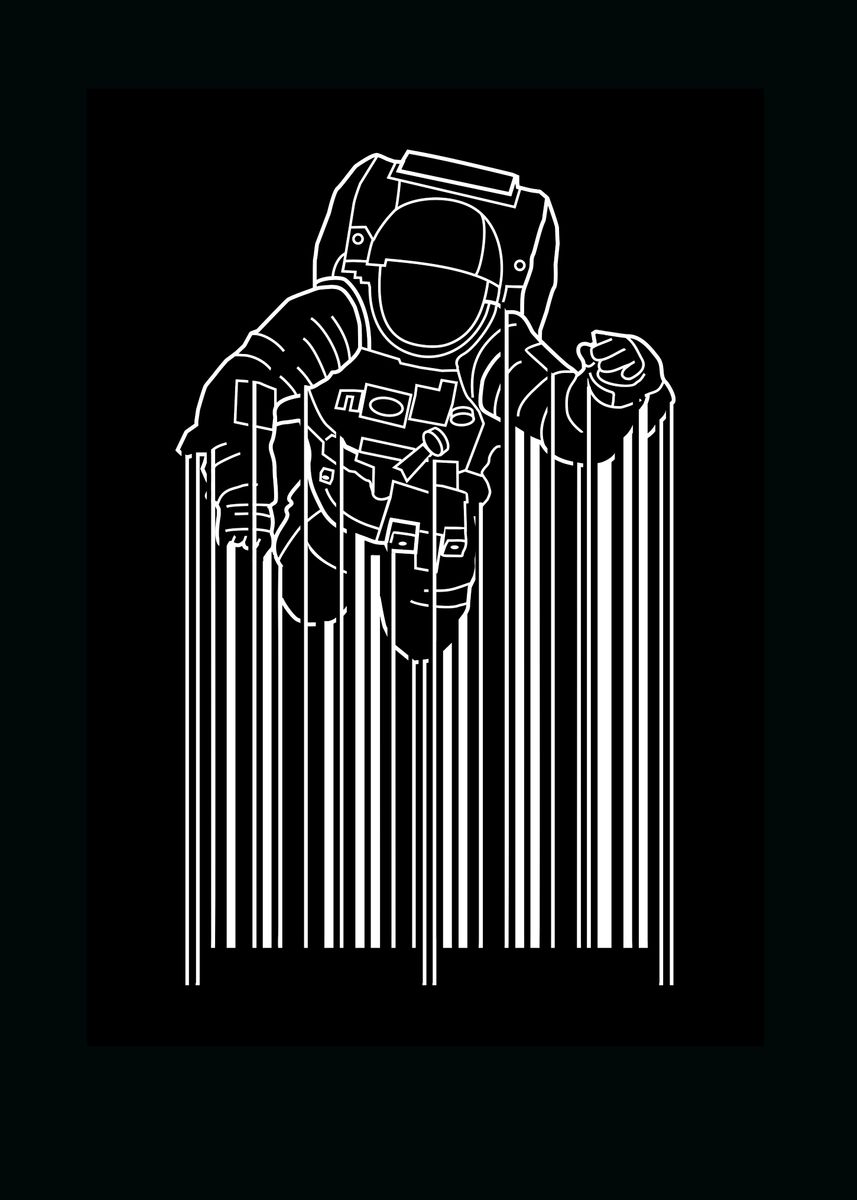 'Astronaut Coding Gift' Poster, picture, metal print, paint by Andrea ...
