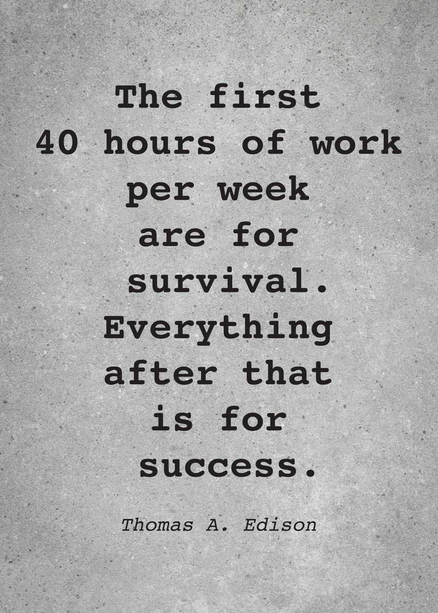 'Thomas Edison Quote L028' Poster, picture, metal print, paint by Go ...