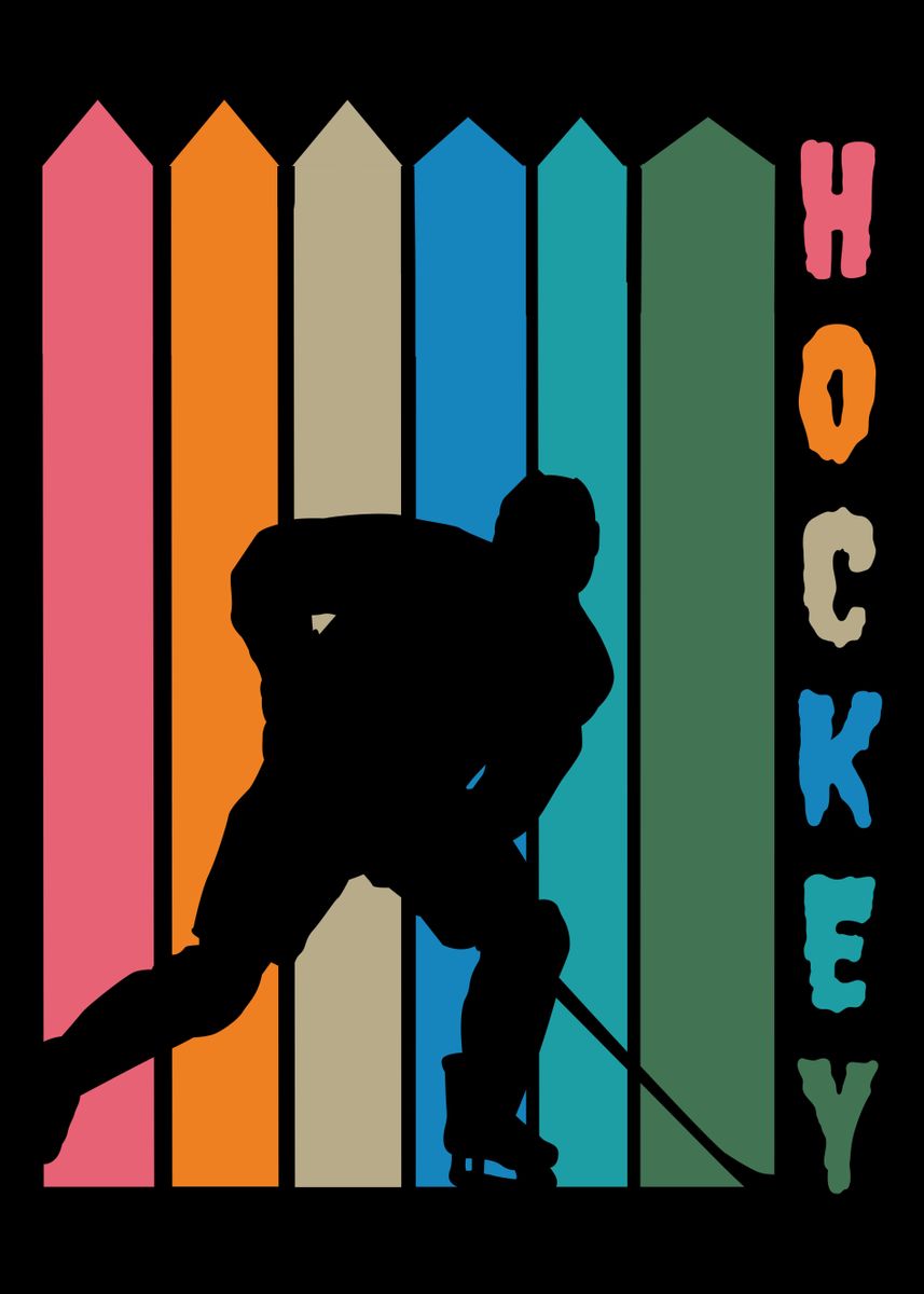 'Hockey Player' Poster, picture, metal print, paint by MrColorUp | Displate