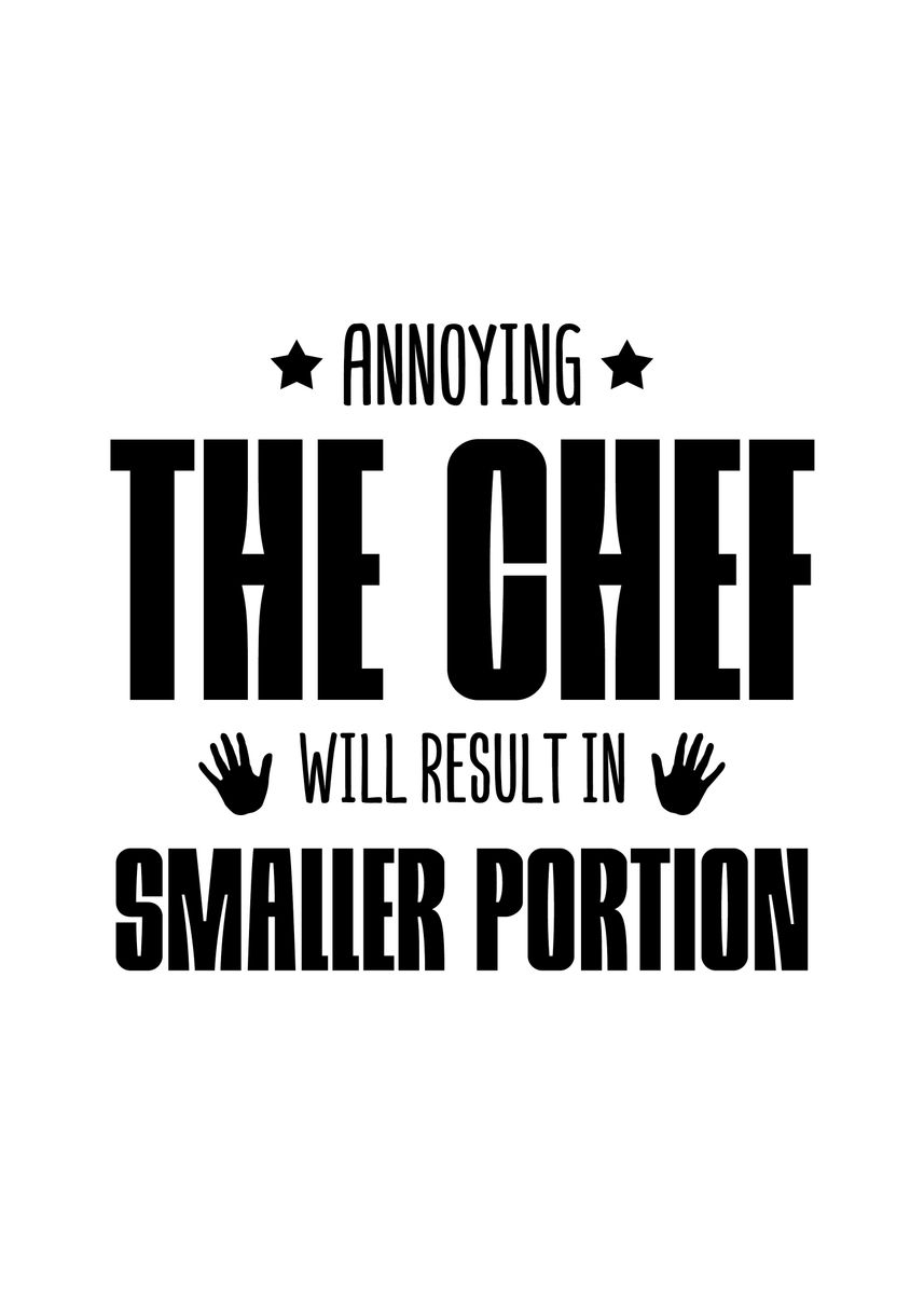 'The Chef Quote Wall Art' Poster by Decoratier Qwerdenker | Displate