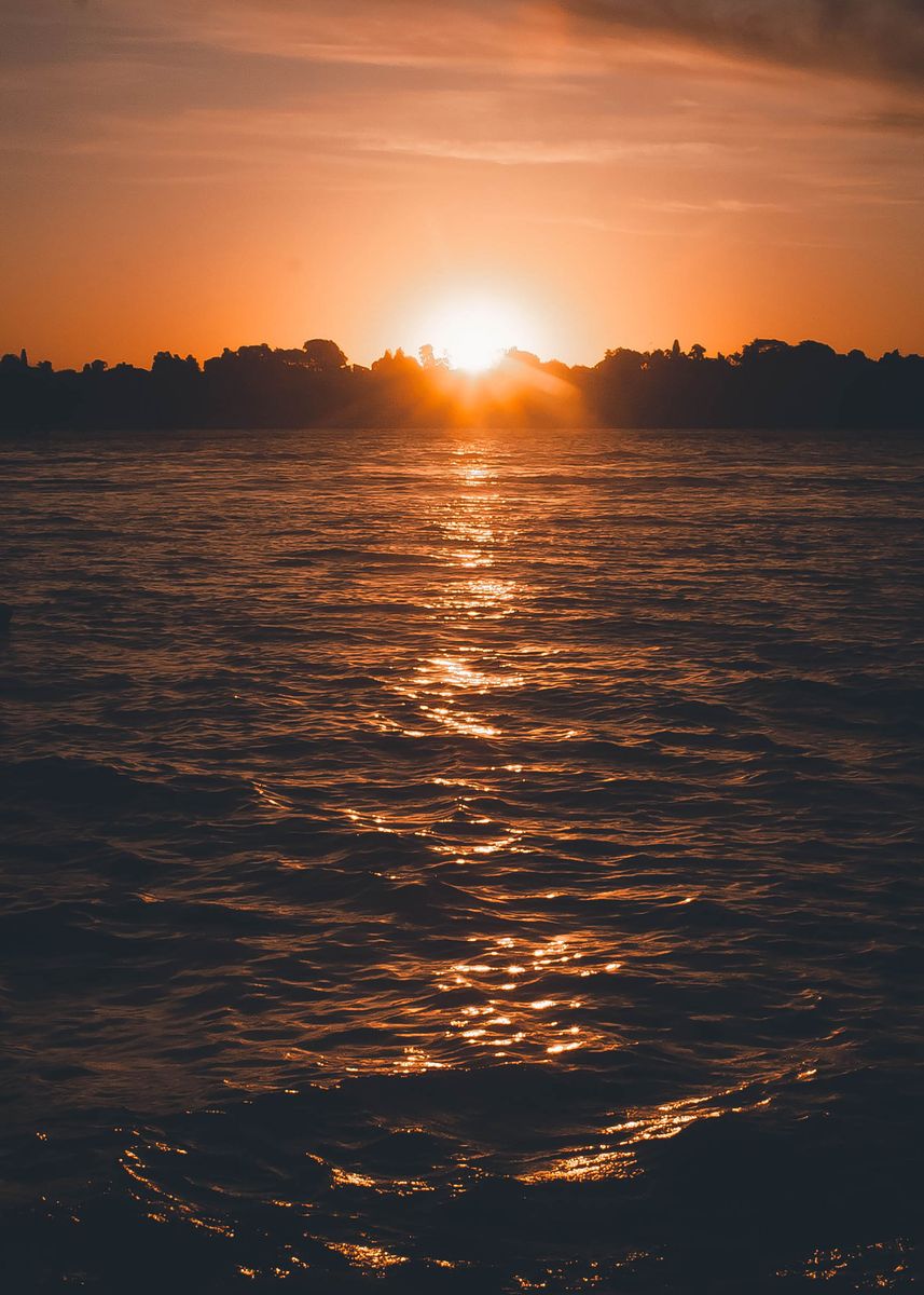 'Warm Sunset ' Poster, picture, metal print, paint by Javo Luna | Displate