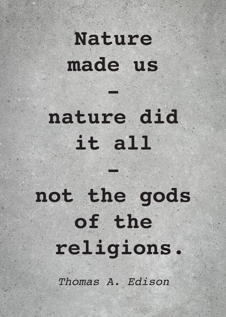 'Thomas Edison Quote L030' Poster, picture, metal print, paint by Go ...