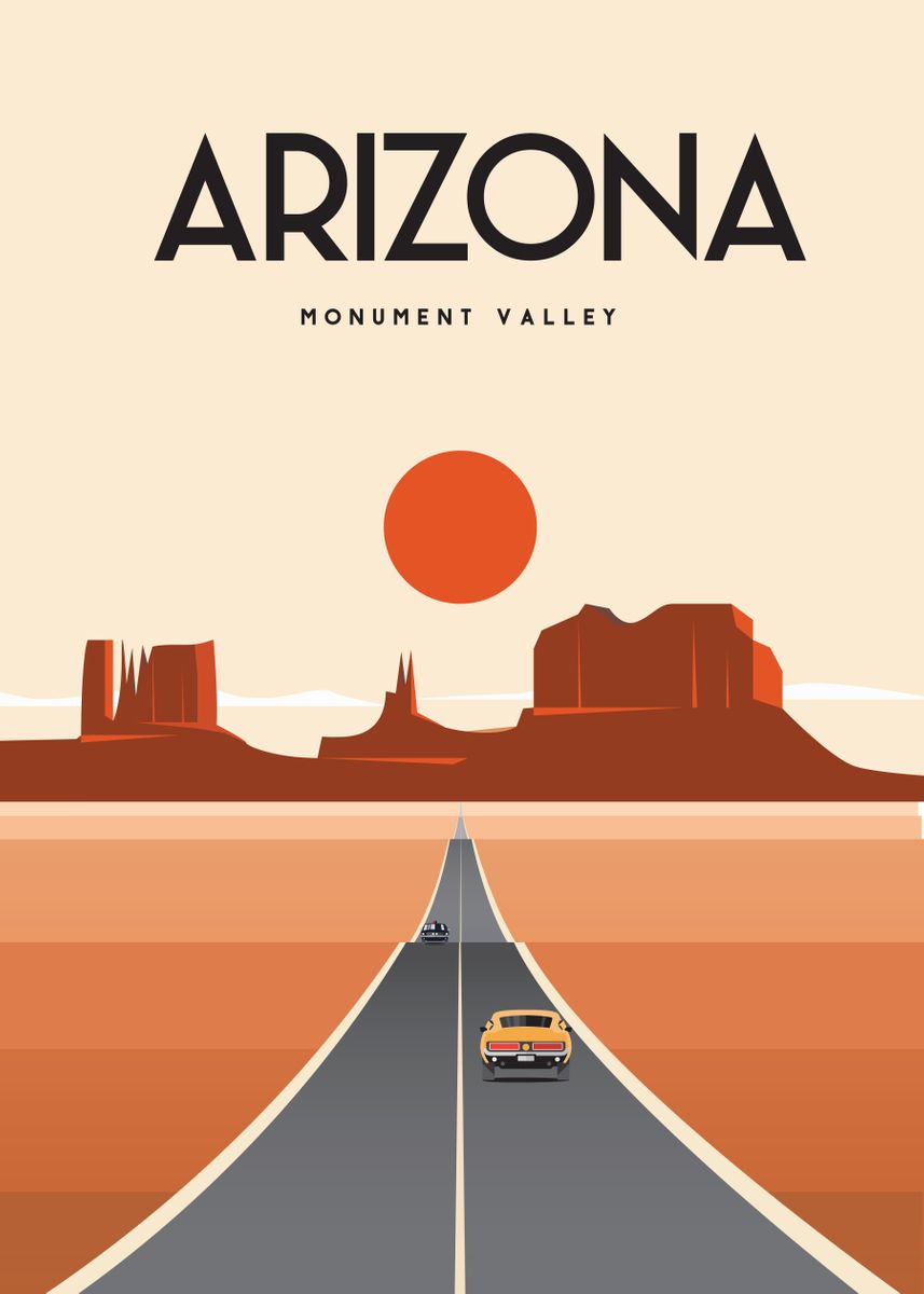 'Arizona 1' Poster, picture, metal print, paint by Caravan Studio ...