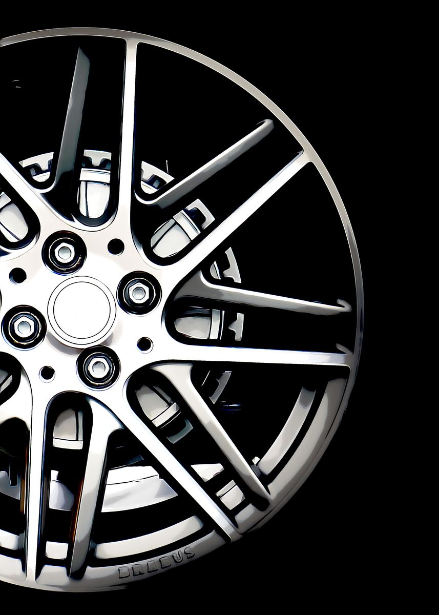 'wheels car' Poster by ReCreArtion | Displate