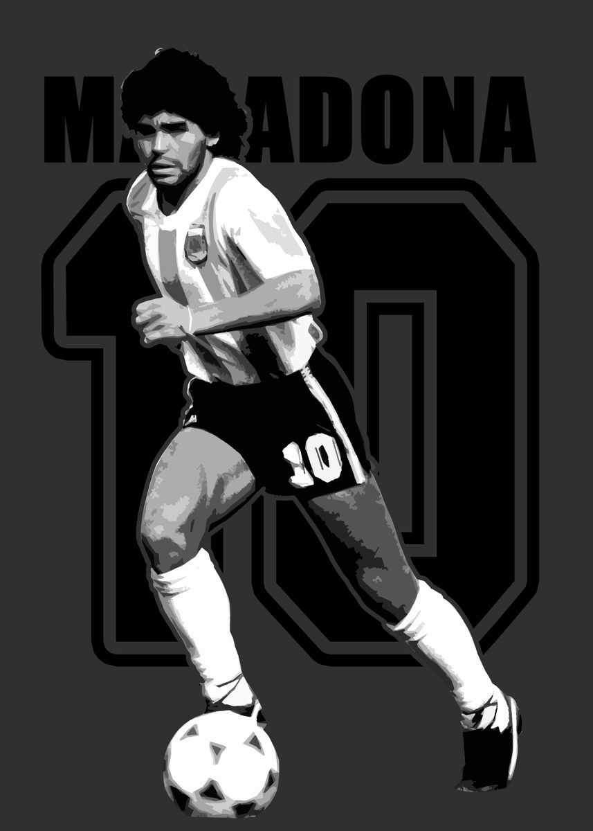 'RIP Diego Maradona' Poster, picture, metal print, paint by Dean ...