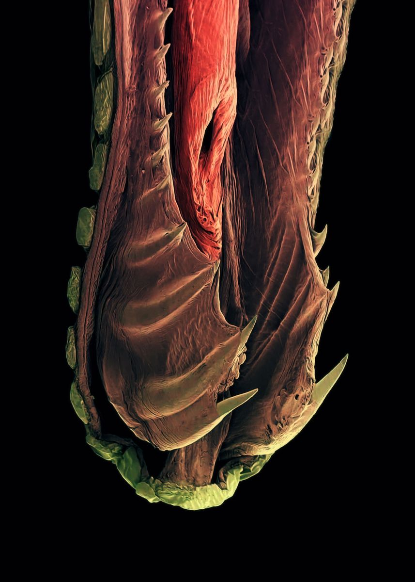 'Jaw of a python' Poster, picture, metal print, paint by ...