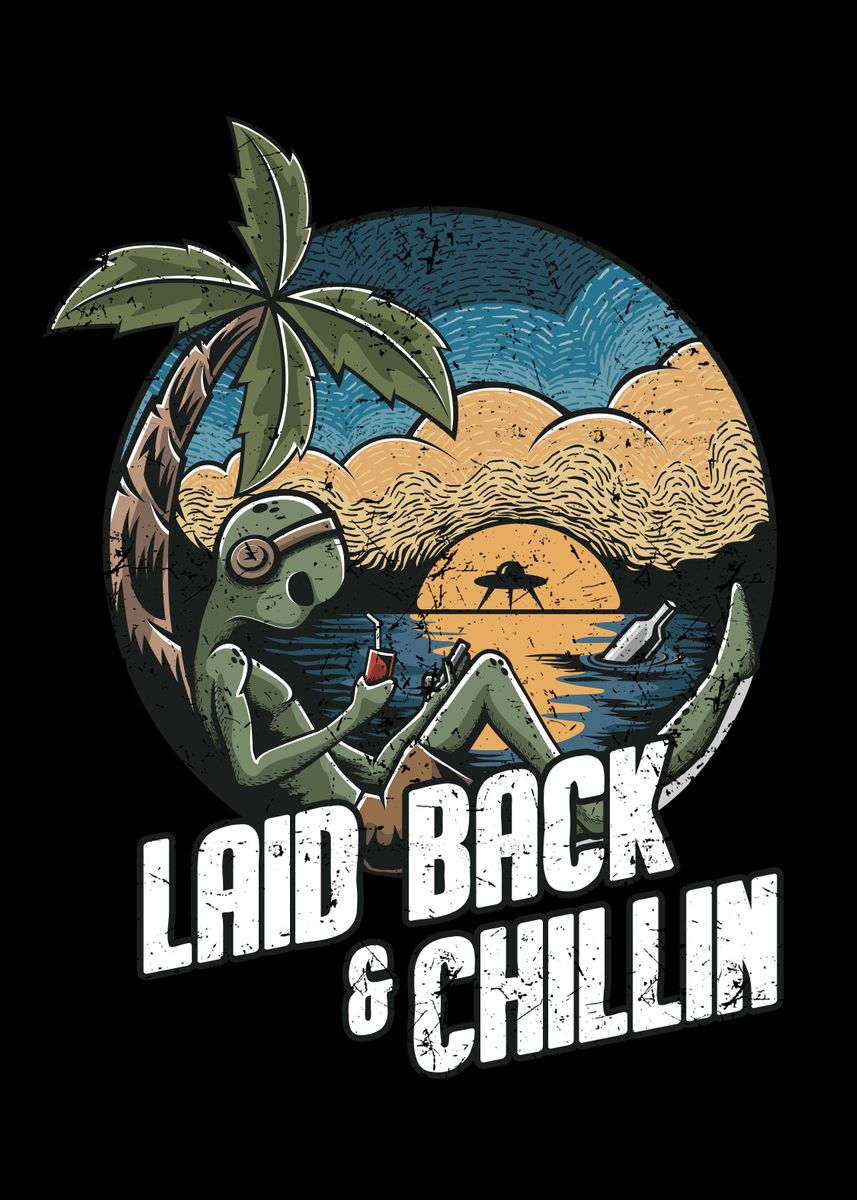 'Aliens Ufo Sci Fi Chillen' Poster, picture, metal print, paint by ...
