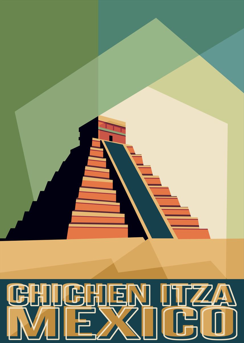 'CHICHEN ITZA MEXICO' Poster by Java Creative | Displate