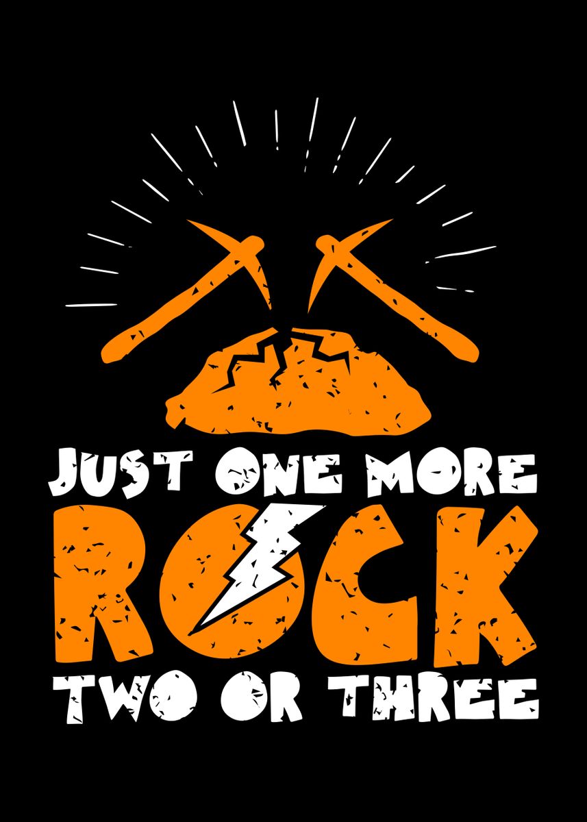 'One More Rock' Poster, picture, metal print, paint by Monster Designs ...