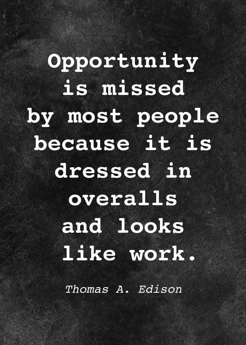 'Thomas Edison Quote D004' Poster by Go Fonix | Displate