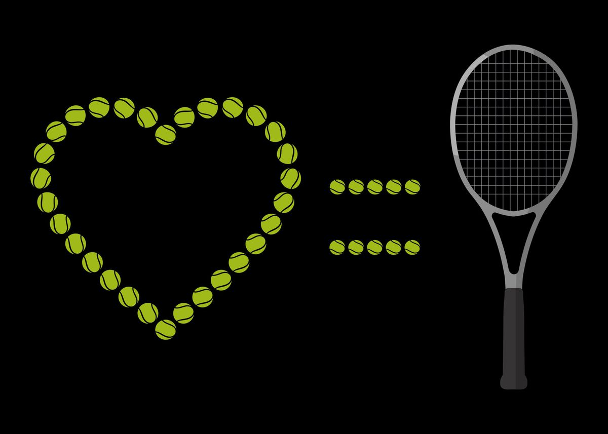 'Tennis heart' Poster by Michael | Displate
