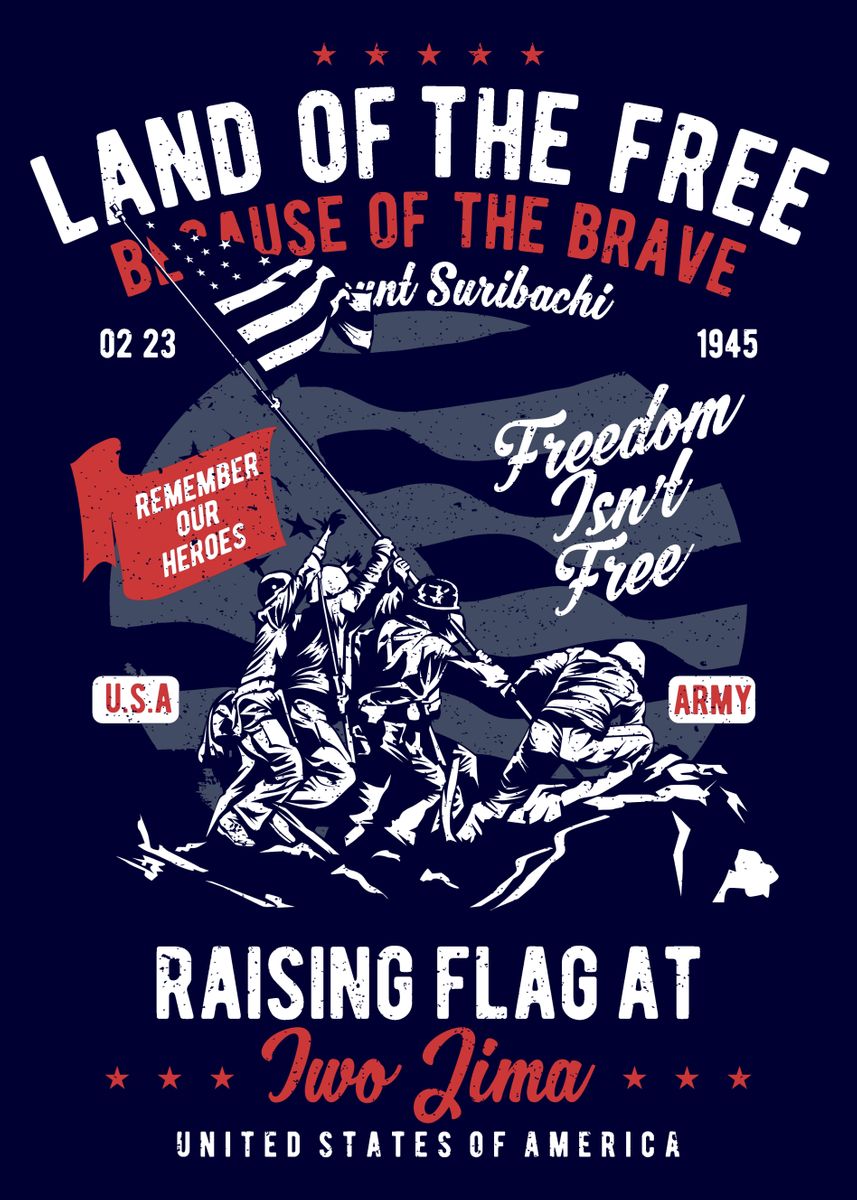 'Land Of The Free' Poster by thetshirtshop2020 | Displate