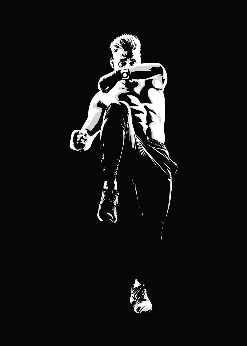 'kick boxing' Poster, picture, metal print, paint by sarta sarta | Displate