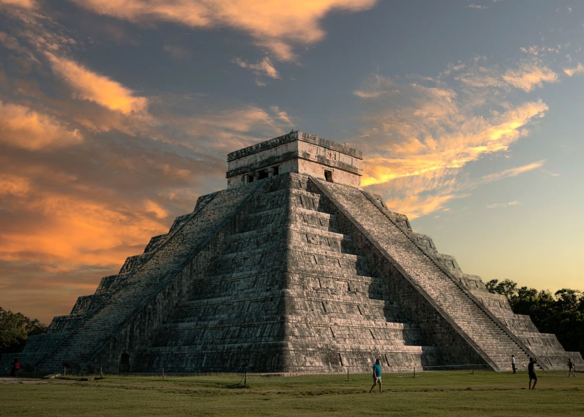 'Sunset at Chichen Itza' Poster by Dario | Displate