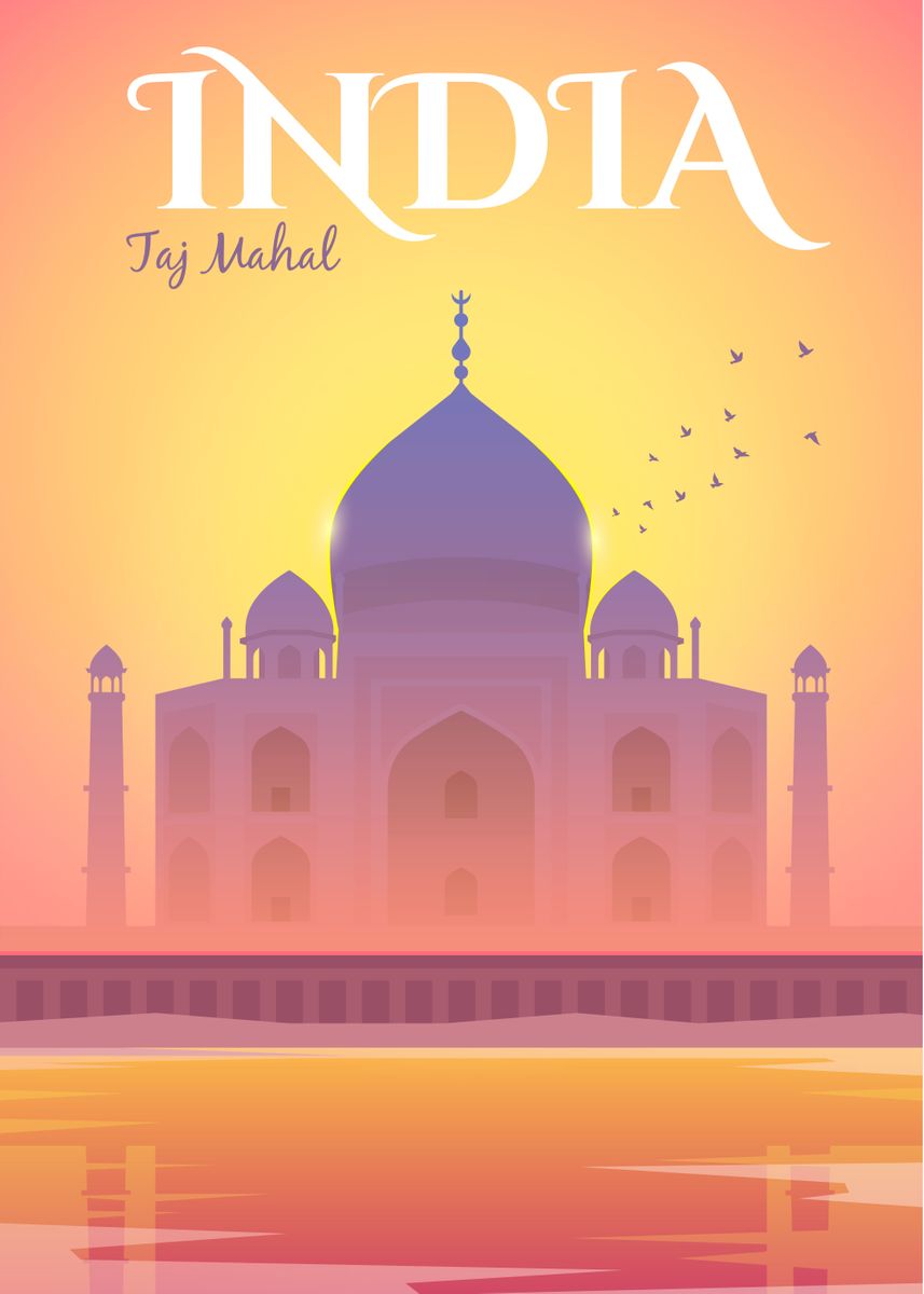 'India Travel Poster' Poster, picture, metal print, paint by Five ...