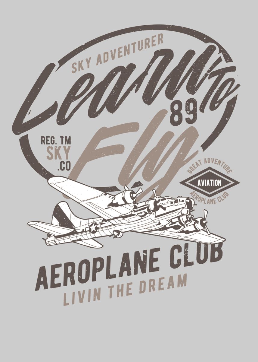 'Learn To Fly' Poster, picture, metal print, paint by thetshirtshop2020 ...