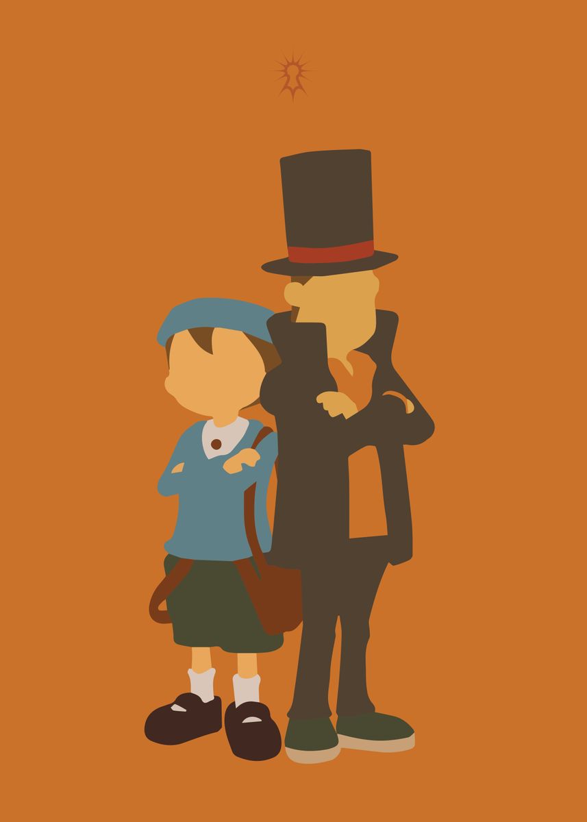'Luke and Layton' Poster, picture, metal print, paint by Gaëtan ...