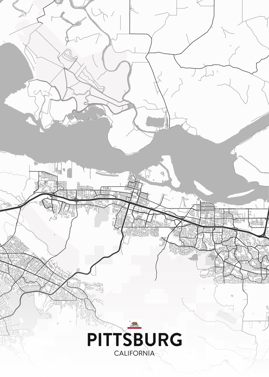 'Pittsburg CA' Poster by IMR Designs | Displate