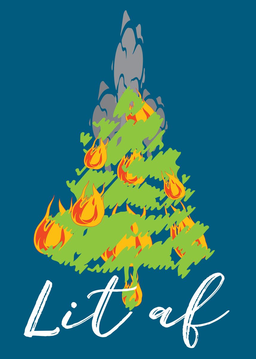 'Lit af' Poster, picture, metal print, paint by Sabine Langer | Displate