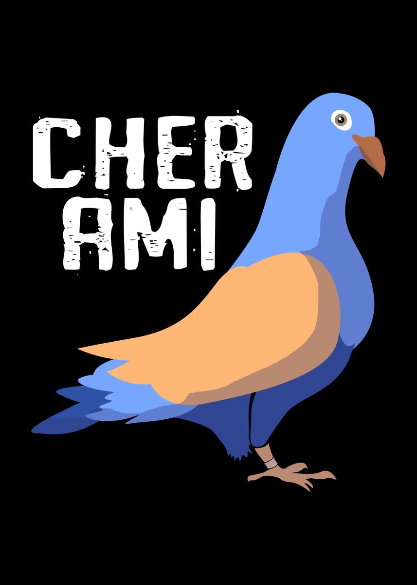 'Pigeon Cher Ami War Birds' Poster, picture, metal print, paint by ...