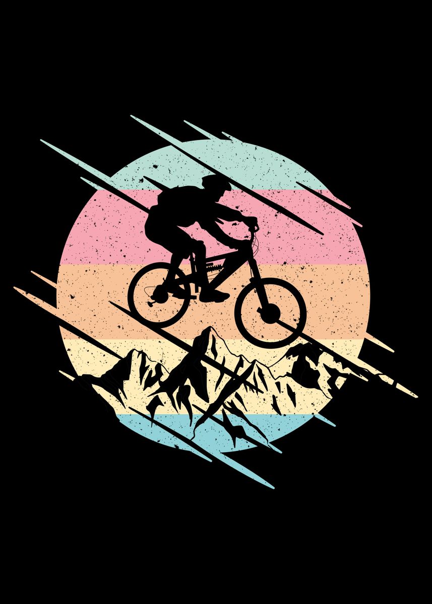 'MTB Mountainbiking' Poster, picture, metal print, paint by PosterWorld ...