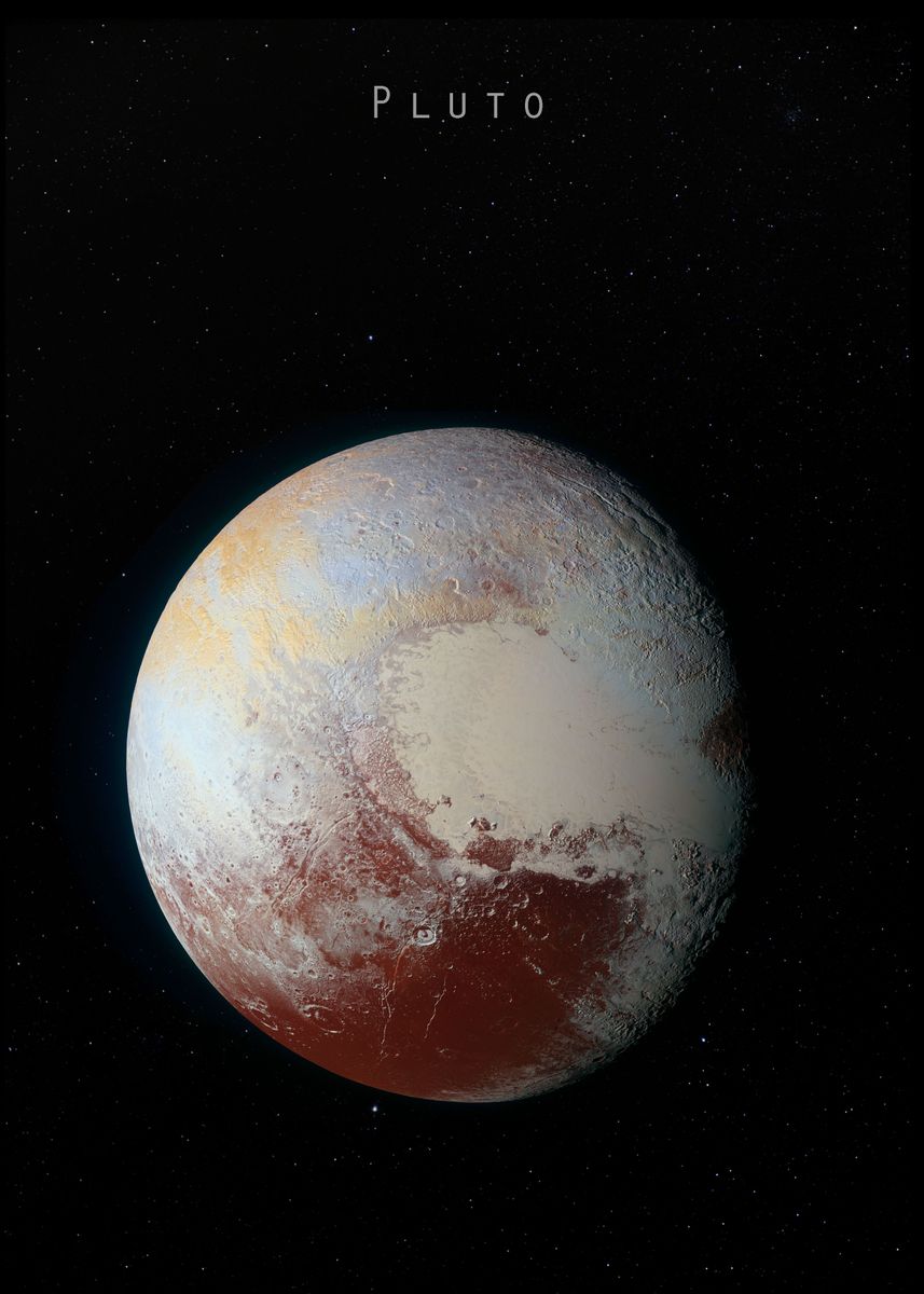 'Pluto' Poster, picture, metal print, paint by Marcel Clemens | Displate