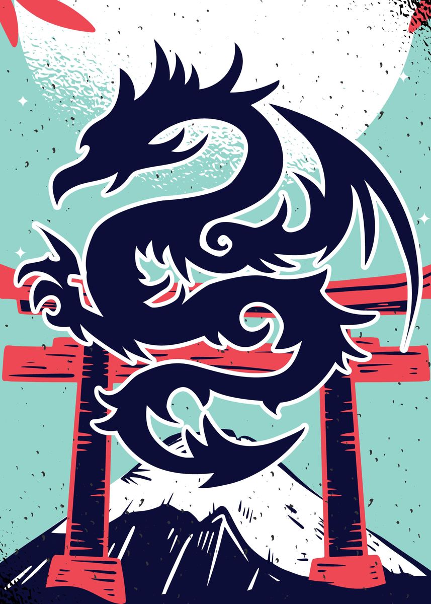 'Chinese Dra' Poster by OfCADesign | Displate