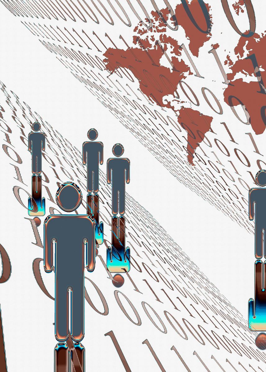 'Humanity in digital era' Poster by Bruce Rolff | Displate