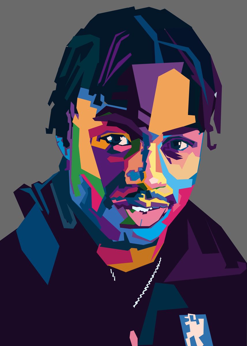 'WPAP Lil Tjay Rapper' Poster, picture, metal print, paint by Oizy ...