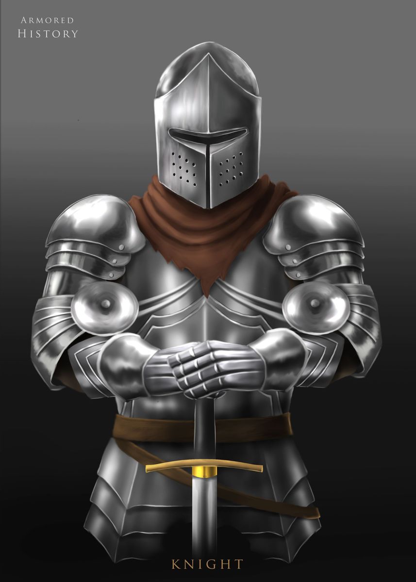 'Armored Knight' Poster, picture, metal print, paint by Armored History ...