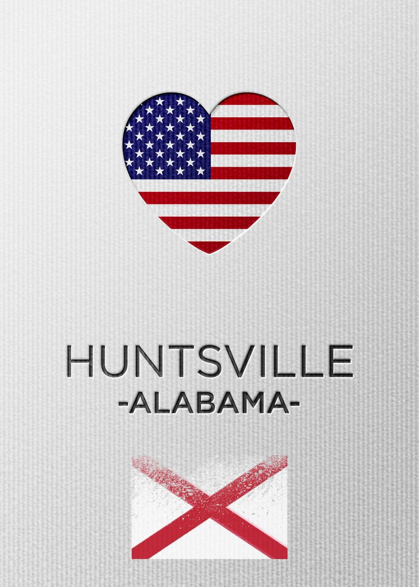 'Huntsville Alabama' Poster, picture, metal print, paint by Manuel ...