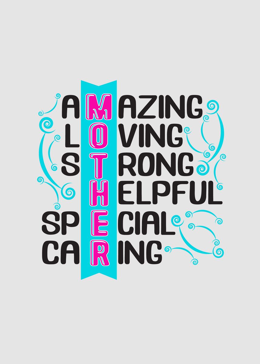 'Amazing Mother' Poster, picture, metal print, paint by Beone Digital ...