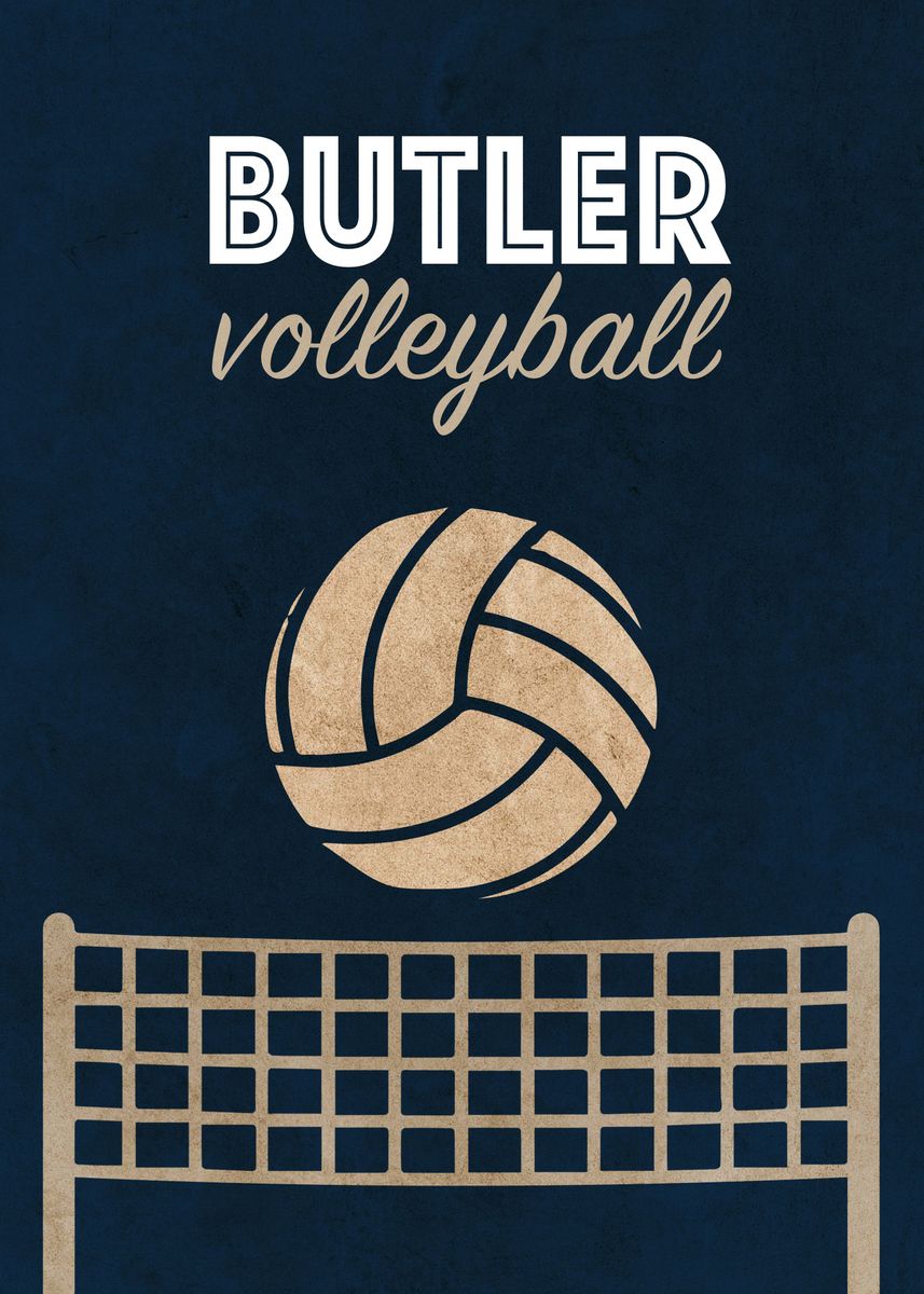 'Butler College Volleyball ' Poster, picture, metal print, paint by ...