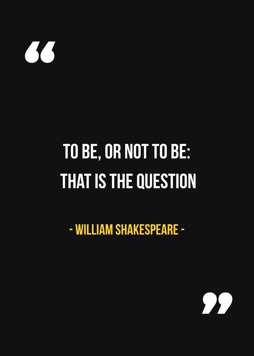 'William Shakespeare Quote' Poster by Amrisaurus | Displate