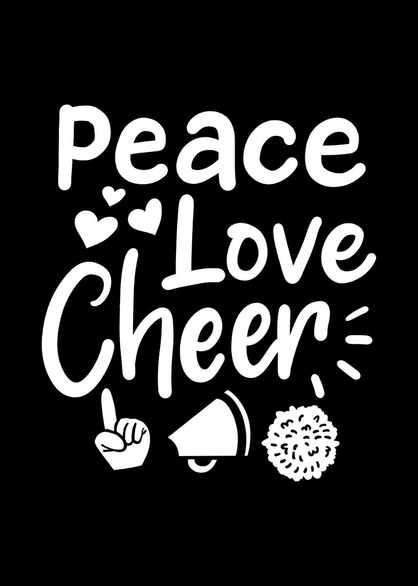 'Cheerleader Cheerleading' Poster, picture, metal print, paint by ...