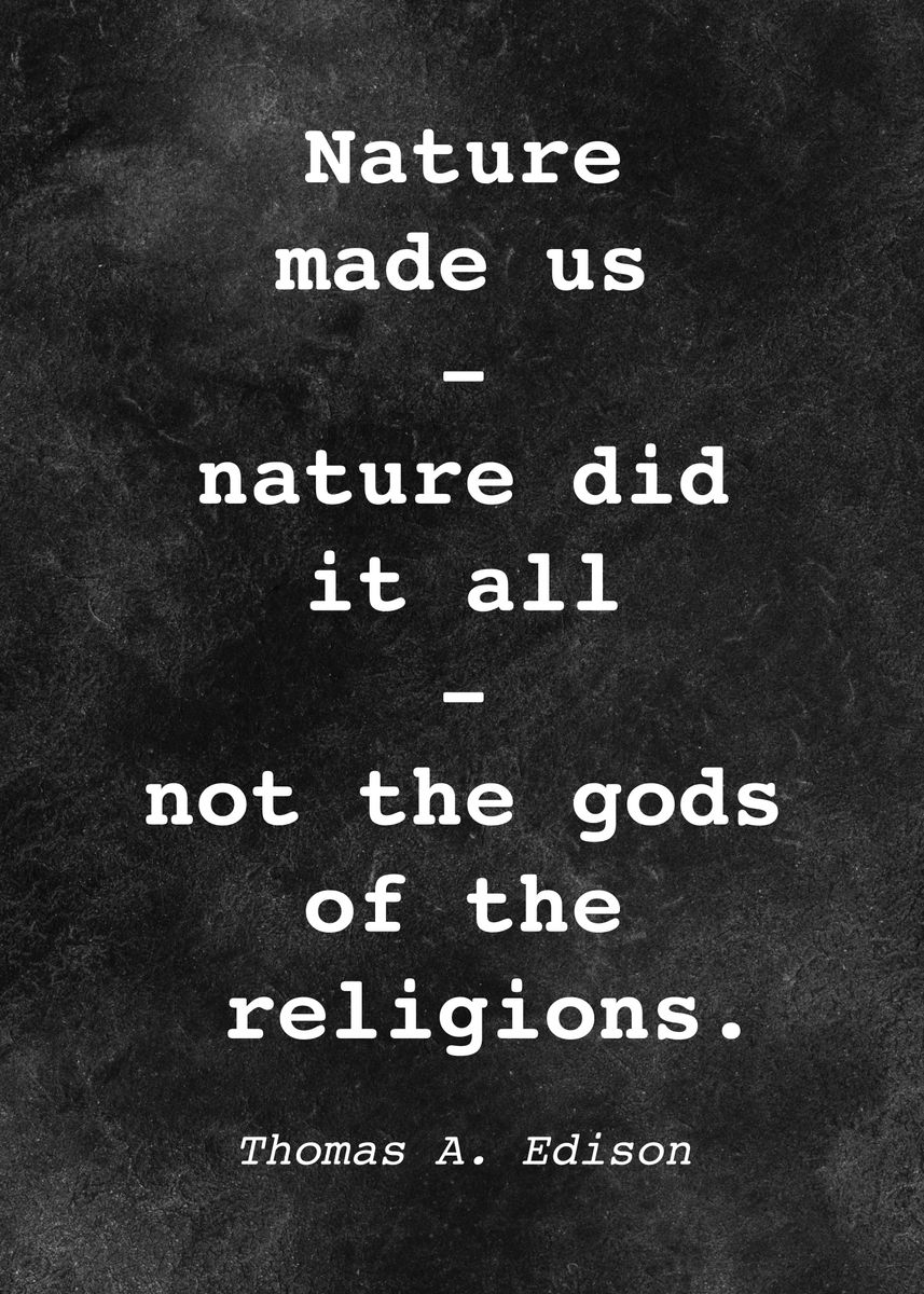 'Thomas Edison Quote D030' Poster, picture, metal print, paint by Go ...