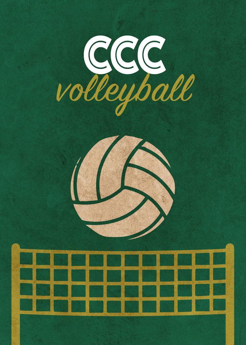 'CCC College Volleyball' Poster, picture, metal print, paint by Design ...