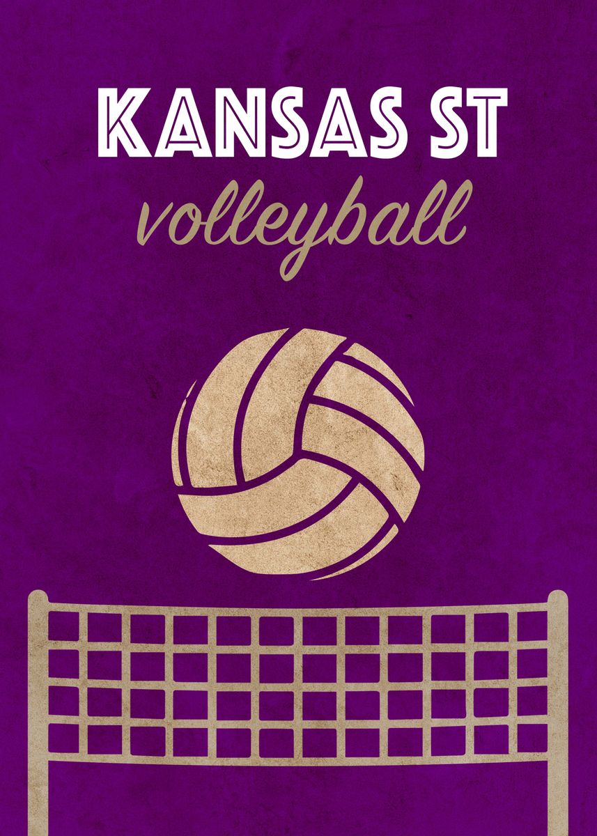 'Kansas State Volleyball' Poster, picture, metal print, paint by Design ...