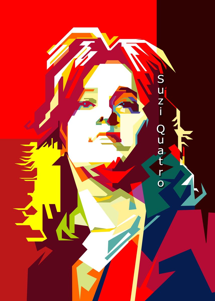 'Suzi Quatro Pop Art' Poster, picture, metal print, paint by CR Art ...