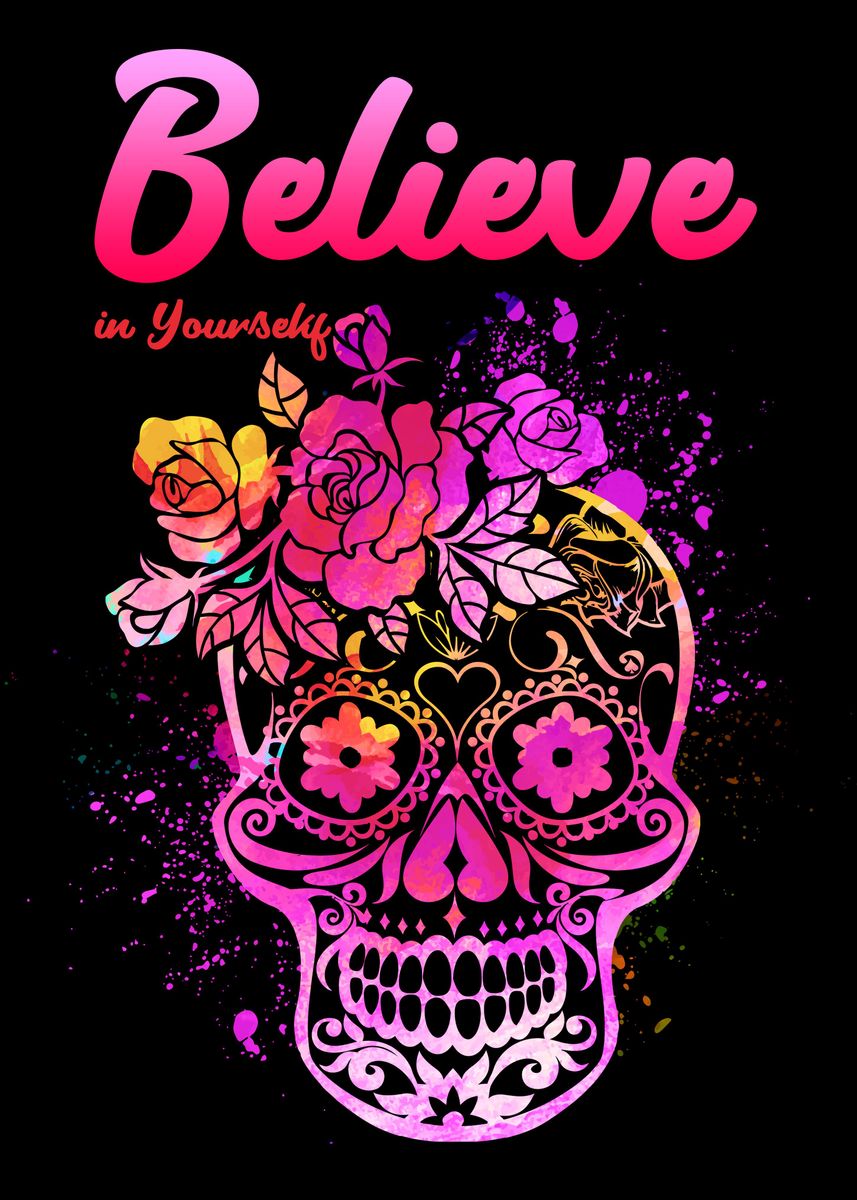 'Demon Skull Gothic Devil' Poster, picture, metal print, paint by Eye ...