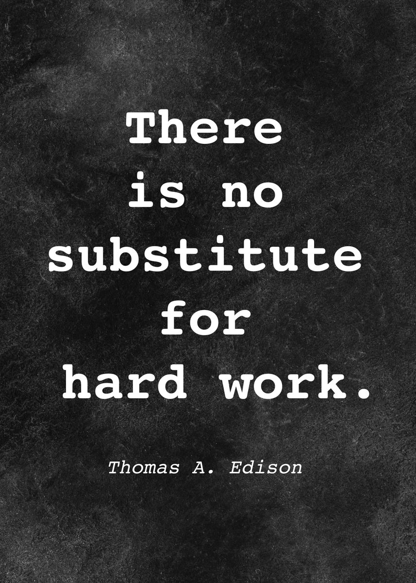 'Thomas Edison Quote D023' Poster, picture, metal print, paint by Go ...