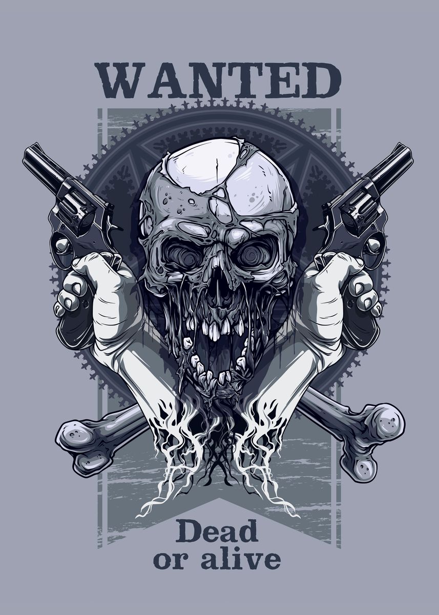 'Gun' Poster, picture, metal print, paint by Anime Monday | Displate