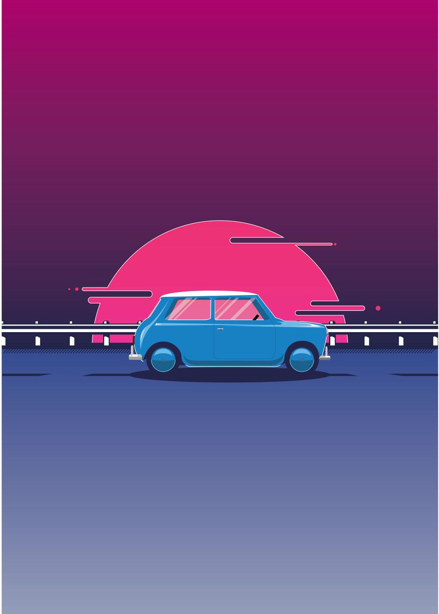 'Austin Mini Cooper' Poster, picture, metal print, paint by Demetr0s ...