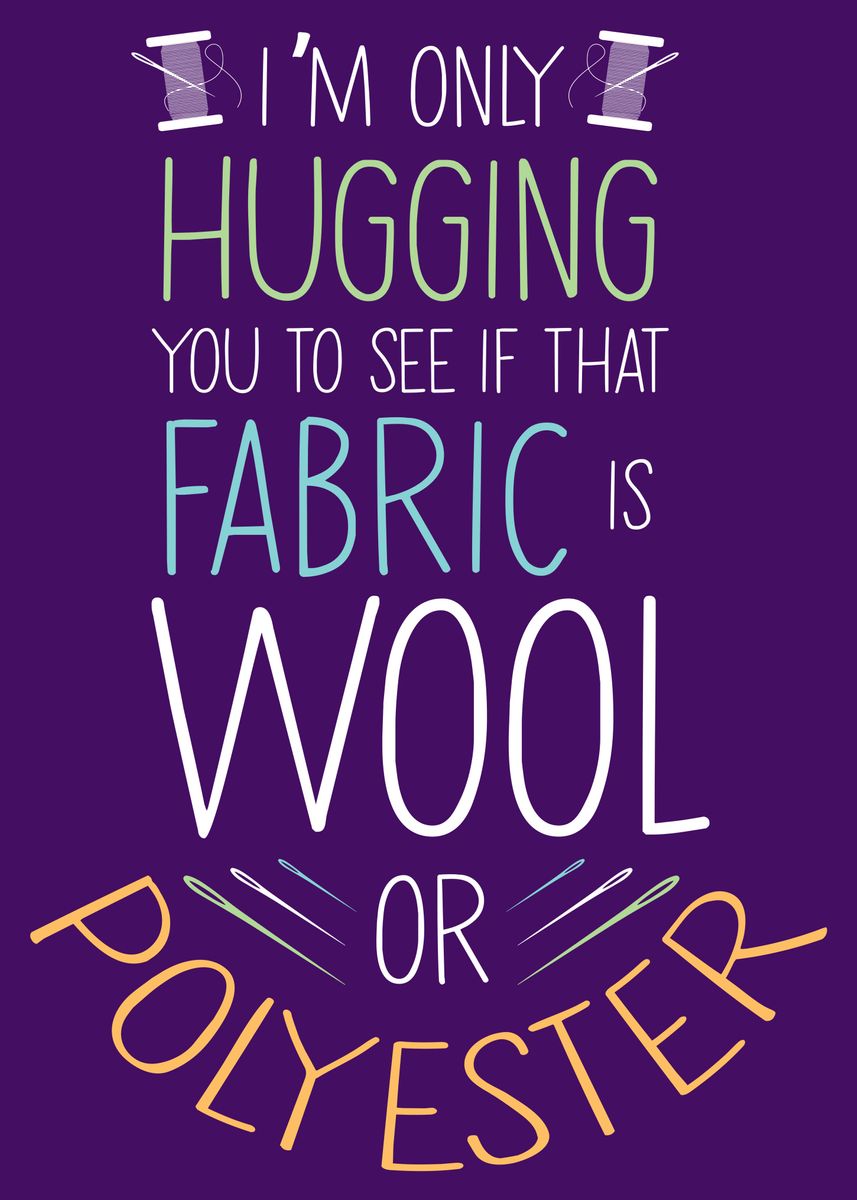 'Funny Quilting Pun' Poster, picture, metal print, paint by Sabine ...