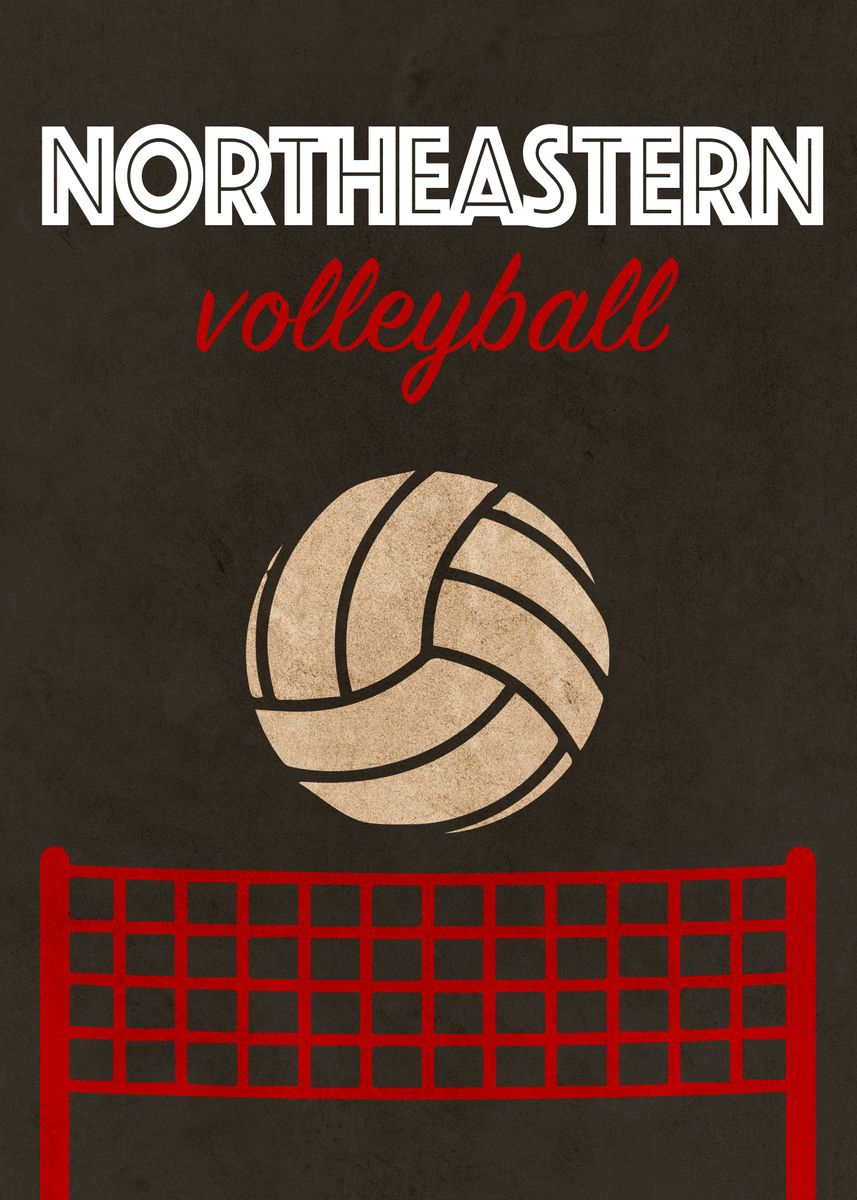 'Northeastern Volleyball' Poster by Design Turnpike | Displate