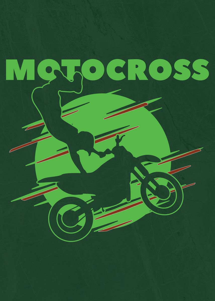 'Motocross Design' Poster by LaLou | Displate