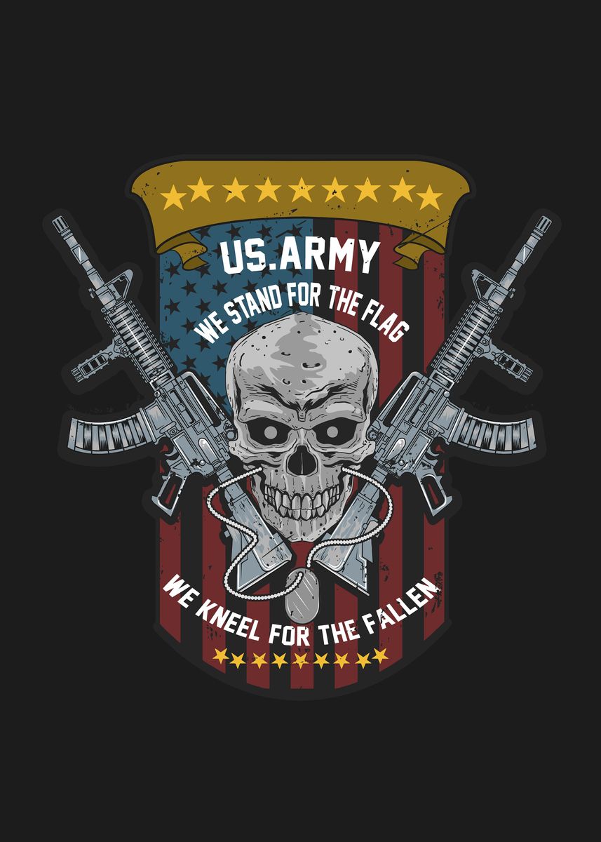 'Gun' Poster, picture, metal print, paint by Game On | Displate