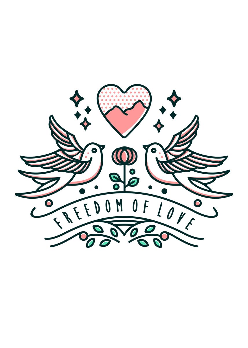 'FREEDOM OF LOVE' Poster by Rizal Wibowo | Displate